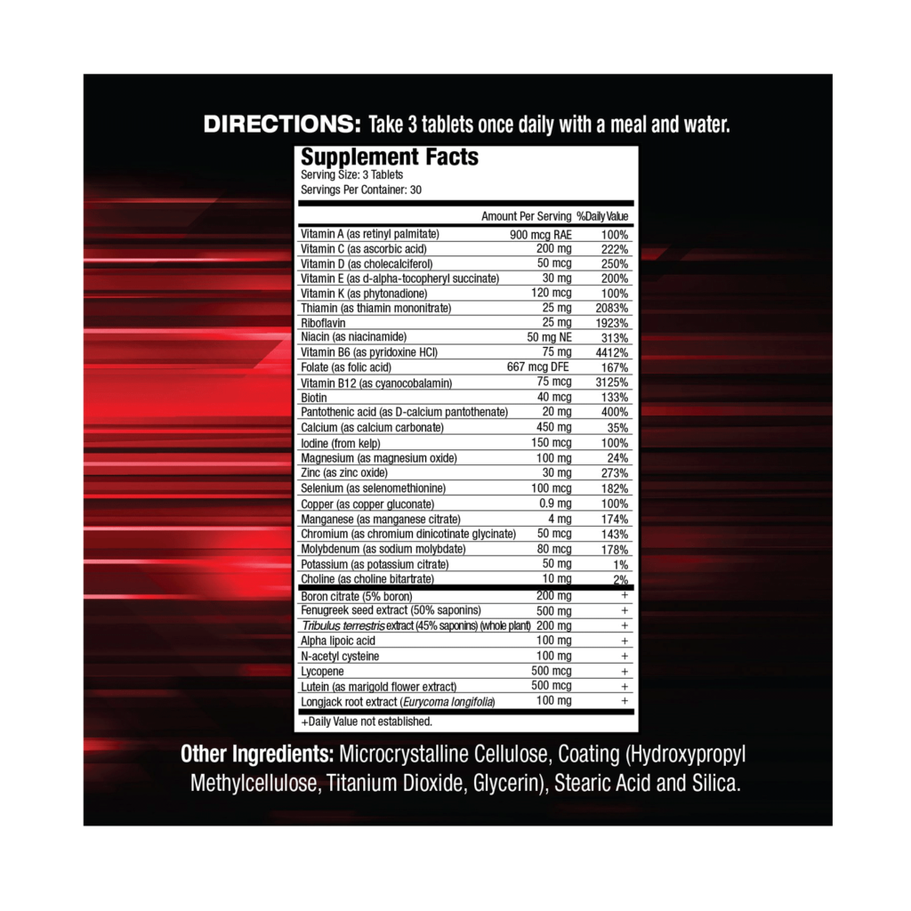 MuscleMeds Vitamin-T Multivitamin - Nutriments